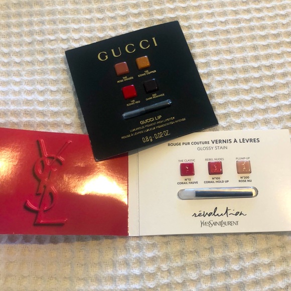 Gucci | Other | Gucci 4luxurious Lip Color Pods 3ysl Glossy Stain Lip ...